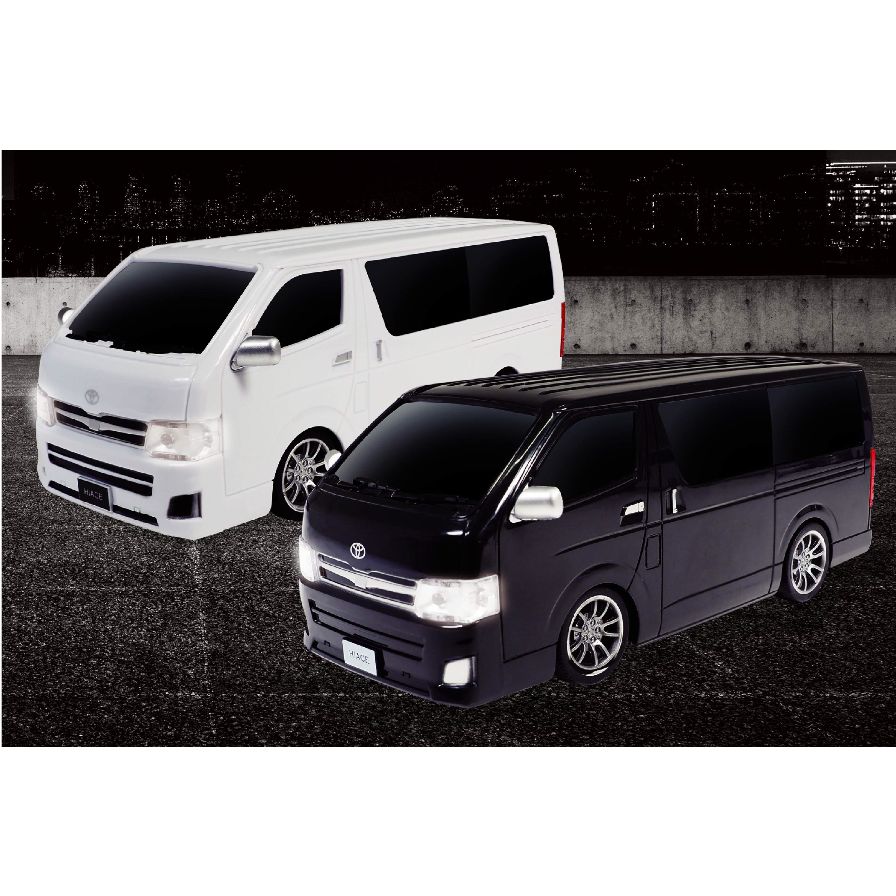 RC Toyota HIACE ﾌﾞﾗｯｸ/ﾎﾜｲﾄ 2個ｾｯﾄ【別送料1000円 WEB カーフレンド